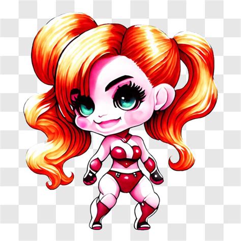 Download Cartoon Girl Dressed Up As Harley Quinn Pngs Online Creative