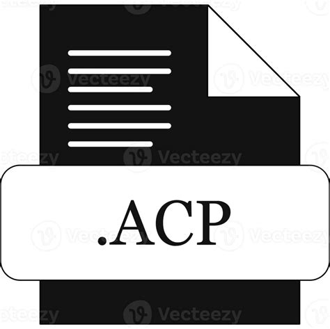 Acp File Extension Icon Black Fill 66496253 PNG