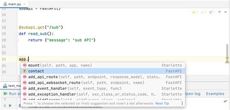 Api Pycharm