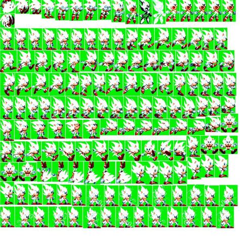Hyper Sonic Sprites By Unknown R Sonicthehedgehog
