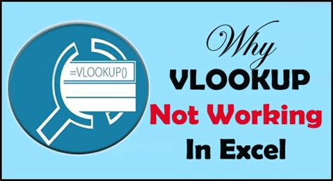 Why Is VLOOKUP Not Working In Excel Get Fixes Here
