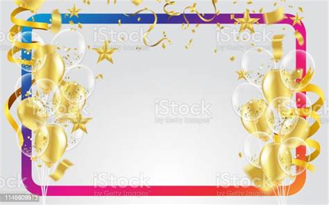 생일 풍선 템플릿입니다 럭셔리 반짝 다채로운 풍선 벡터 그래픽입니다 벡터 일러스트 레이 션의 생일 인사말 카드 디자인 전단지 포스터 기호 배너 웹 엽서 초대장 3차원 형태에