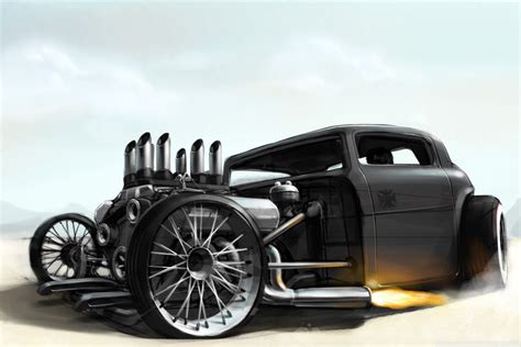 Ford Hotrod Drawing 4k Uhd Wallpaper For Ultrahd Desktop And Tv Widescreen And Ultrawide