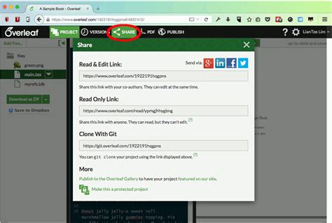 Sharing Your Work With Others On Overleaf V1 Overleaf Online Latex Editor