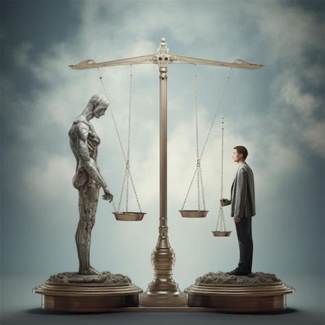 Premium AI Image A Statue Of A Man And A Statue Of A Man Standing Next To A Statue Of A Man