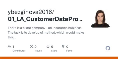 github ybezginova2016 01 la customerdataprotection there is a client company an insurance