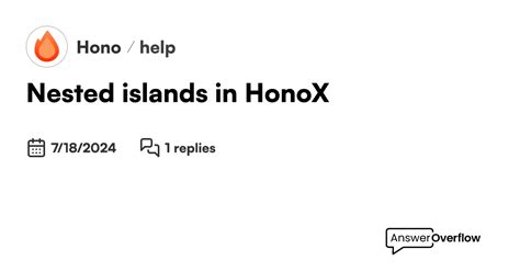 Nested Islands In Honox Hono
