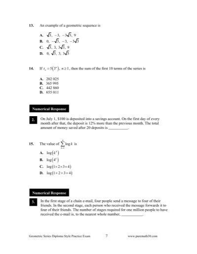 Practice Pure Math 30 Diploma Exam Pure Math 30 Explained