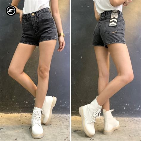 Sg012 กางเกงยีนส์ขาสั้นผู้หญิง Lady Denim Shorts Gasoline And Garage ปั๊มน้ำมันแก๊สโซลีน Sg