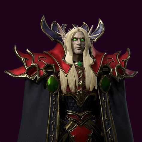 Artstation Kaelthas Warcraft 3 Fan Art