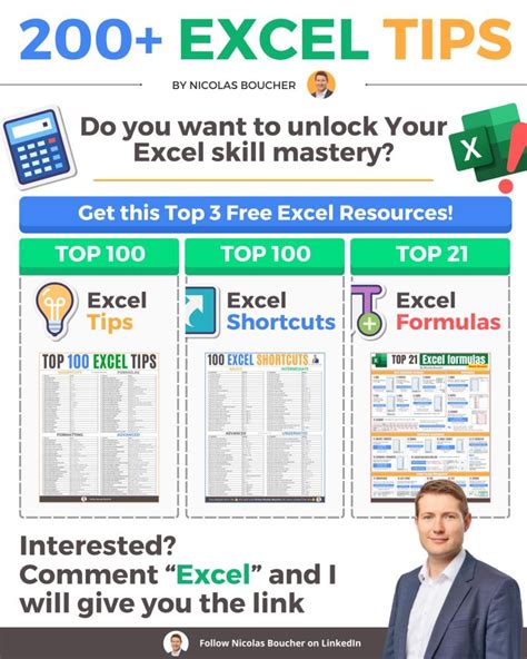 nicolas boucher online on linkedin 200 excel tips to boost your
