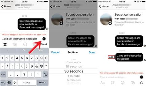 Facebook Messenger Secret Chat And Self Destructive Message