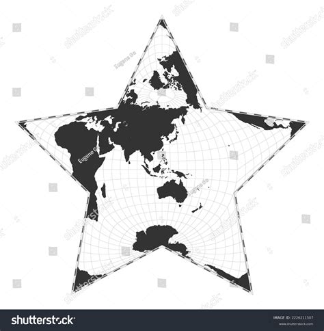 Vector World Map Berghaus Star Projection Stock Vector Royalty Free 2226211507 Shutterstock
