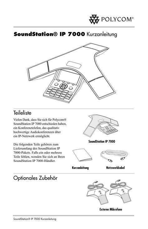 Soundstation Ip 7000 Quick Start Guide Support Polycom