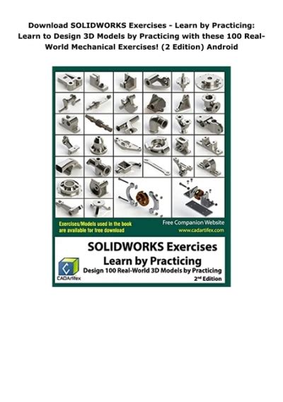 Download Solidworks Exercises Learn By Practicing Learn To Design 3d