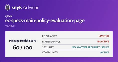 Ecl Ec Specs Main Policy Evaluation Page Npm Package Snyk