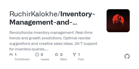 GitHub RuchirKalokhe Inventory Management And Monitoring Revolutionize Inventory Management