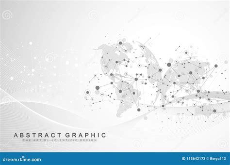 World Map Point With Global Technology Networking Concept Digital Data Visualization Lines