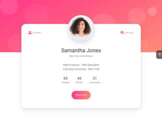 User Profile Page Template In HTML CSS CodeHim