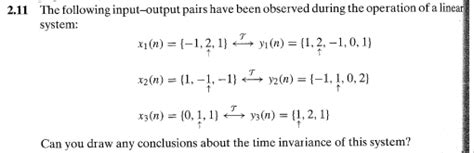Signal Processing How To Determine Time Invariance From Input Output Pairs Stack Overflow