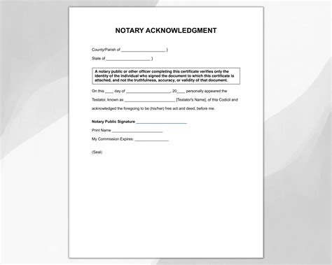 Will Codicil Will Codicil Form Will Codicil Templates Last Will And Testament Codicil Will