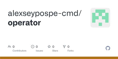 Github Alexseypospe Cmdoperator