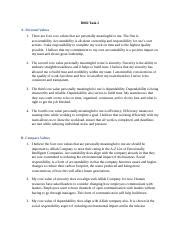 D Task Docx D Task A Personal Values There Are Four Core Values That Are