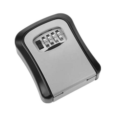 4 Digit Wall Mounted Curved Key Card Password Box Grandado 4 Digit Wall Mounted Curved Key Card Password Box Grandado