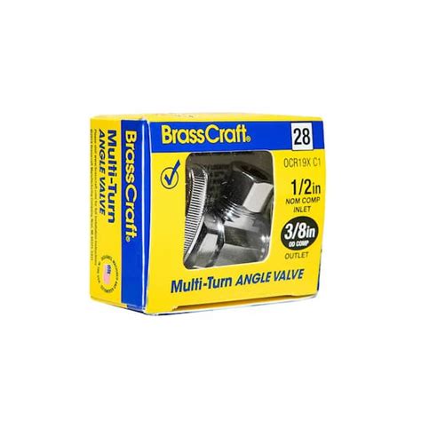 Brasscraft 1 2 In Nominal Compression Inlet X 3 8 In O D Compression