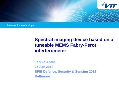 Pdf Spectral Imaging Device Based On A Tuneable Mems Fabry · Pdf Filetuneable Mems Fabry
