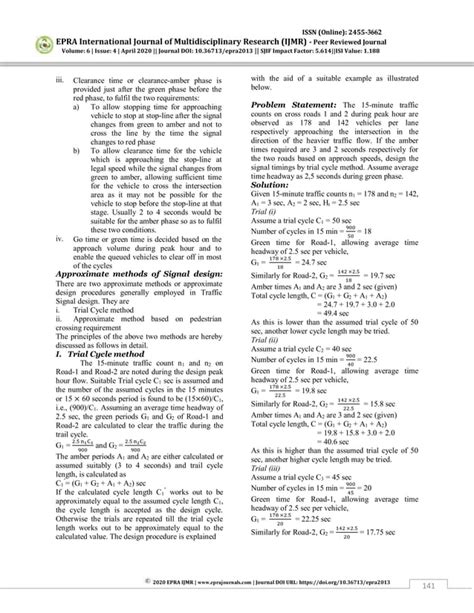Approximate Methods For Traffic Signal Design Pdf Business Business And Finance