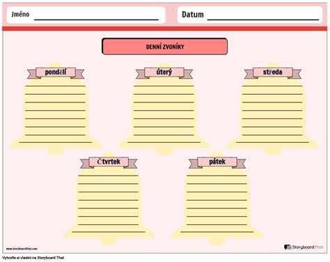 Denní Šablona Zvoníků Storyboard Por Cs Examples
