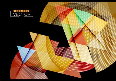 삼각형의 기하학적 모양 색상 벡터 Ai Eps Uidownload