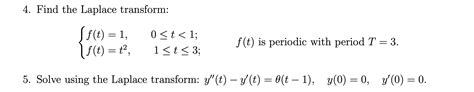 solved find the laplace transform solve using the laplace