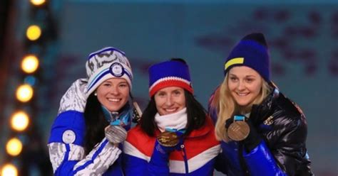 올림픽 크로스컨트리 여자 30km 매스스타트 클래식 시상