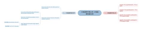 三角函数半角公式 三角函数和差化积思维导图 编号p3619798 Treemind树图