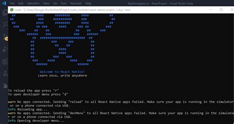 React Native Why Android Virtual Device Showing Blank Screen Stack