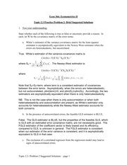 ECON Fall Practice Problem Set Solutions Econ Econometrics II Topic