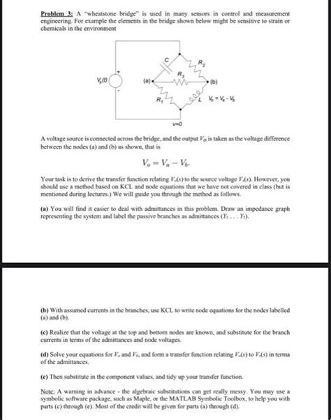 Solved A “wheatstone Bridge” Is Used In Many Sensors In
