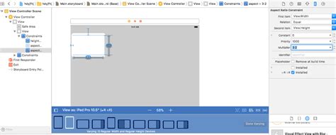 Ios Specify Different Width To View For Iphone And Ipad Xcode 9 Stack Overflow