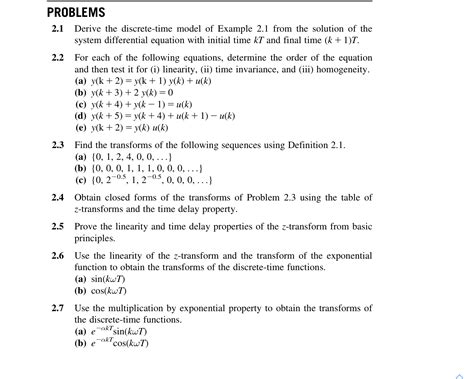 21 Derive The Discrete Time Model Of Example 21
