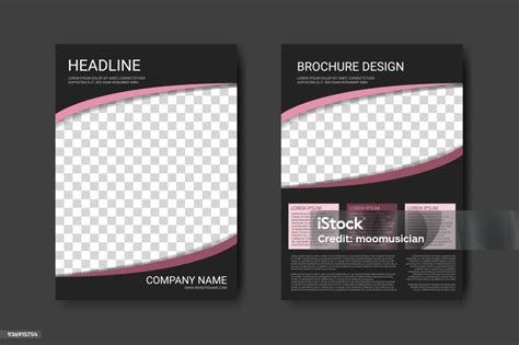 다채로운 브로슈어 서식 파일입니다 A4 전단지 디자인 벡터 배경 검은색에 대한 스톡 벡터 아트 및 기타 이미지 검은색 공란