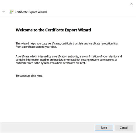 Exporting An Ssl Certificate To A Pfx File Winhost