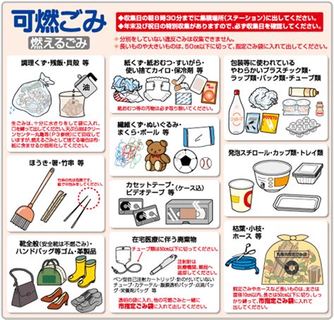 可燃不燃ごみの正しい分け方出し方 丸亀市公式ホームページ