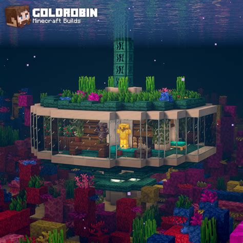 Base Sous Marine Dans Minecraft Minecraft Como Fazer Mansão