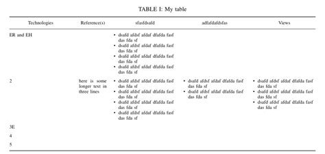Tables Adjusting One Column Width While Others Remain Same In Tabular