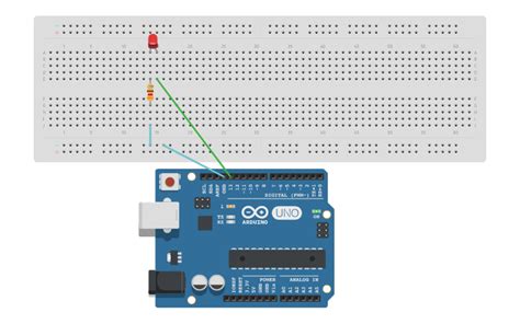 circuit design codigo led con arduino tinkercad