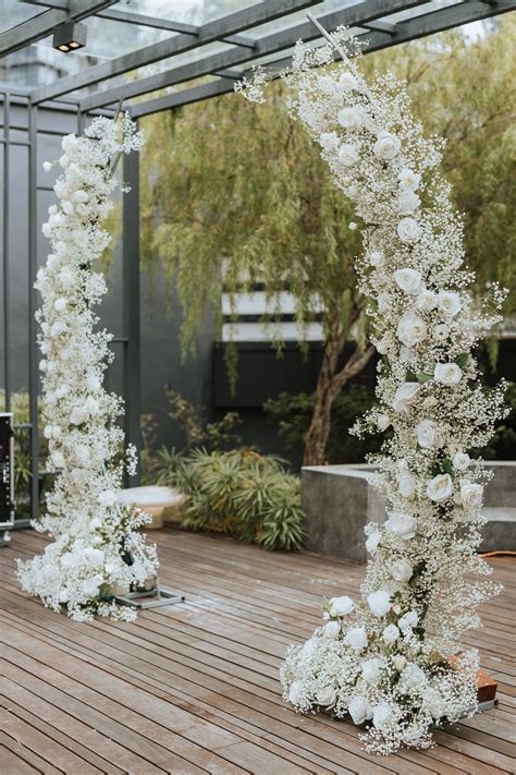 Catherines Romantic White Garden Arch Flower Backdrop Decor Ideas For