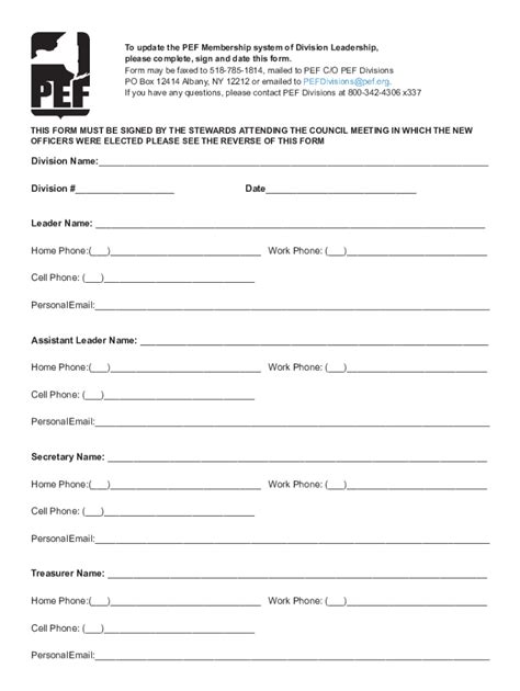 Fillable Online Pef Mbp Forms Pef Membership Benefits Program Fax Email Print Pdffiller