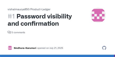 Password Visibility And Confirmation · Issue 1 · Vishalmaurya850